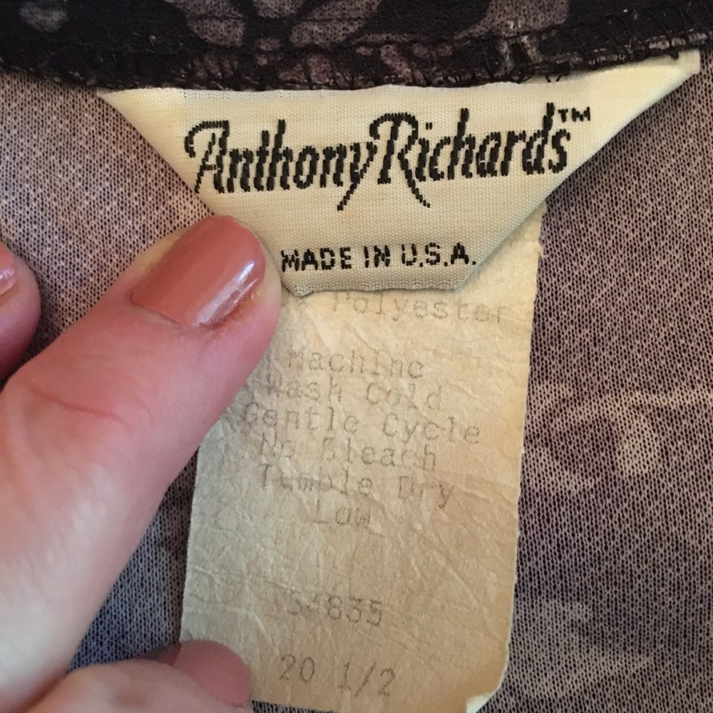 Vintage Plus Size Anthony Richards Blouse - Gem